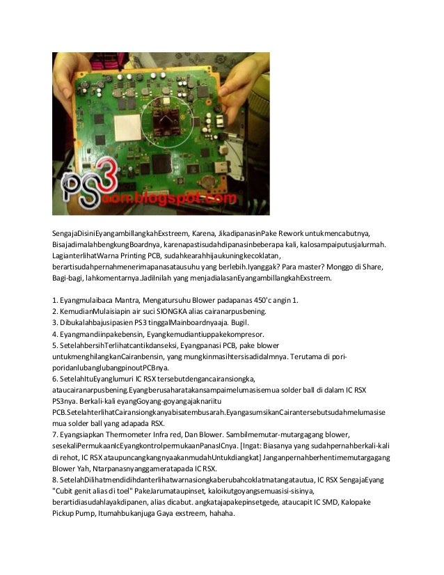 Reballing exstreem manual posisi ic rsx ps3