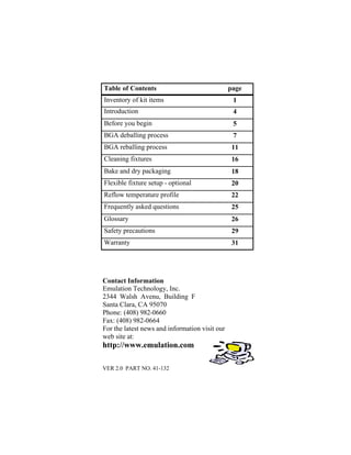 Reballing instruction manual | PDF