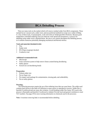 Reballing instruction manual | PDF