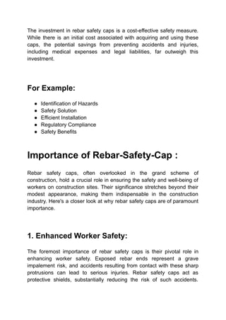 Rebar-Safety-Cap | PDF | Civil Engineering Industry | Industries