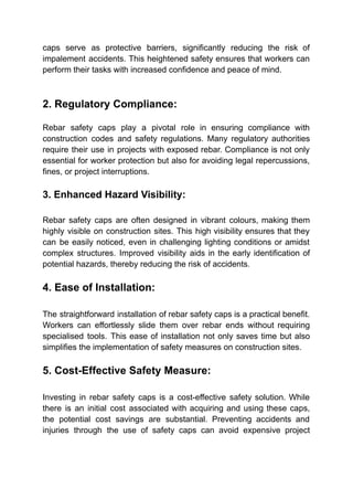Rebar-Safety-Cap | PDF | Civil Engineering Industry | Industries
