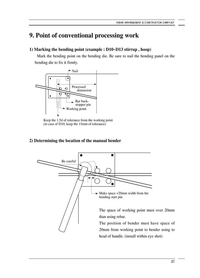 Rebar arrangement and construction carryout | PDF