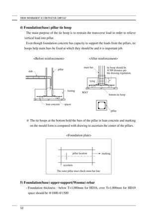 Rebar arrangement and construction carryout | PDF