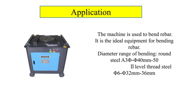 Rebar bending machine/ Rebar Bender | PPTX