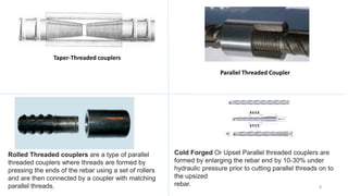 Rebar coupler as an alternative of column splices | PPTX