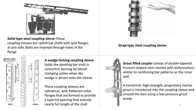 Rebar coupler as an alternative of column splices | PPTX