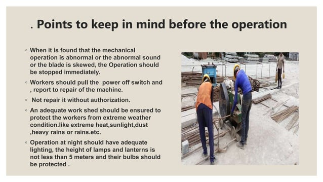 Rebar cutting hazards | PPTX | First Aid | Injuries