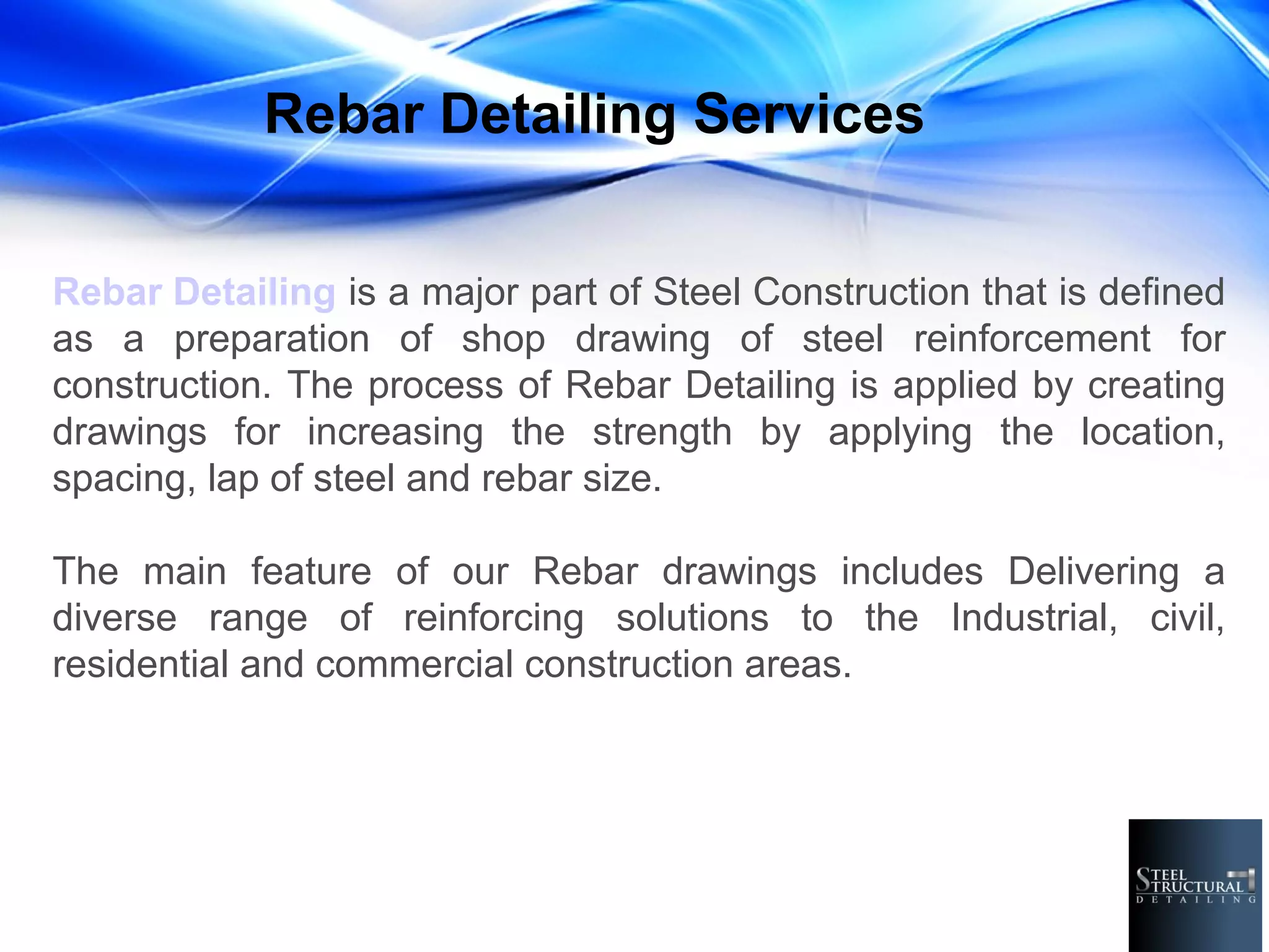 Rebar detailing services steel construction detailing | PPT