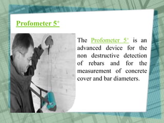 Rebar detector Test of Nondestructive Test | PPTX