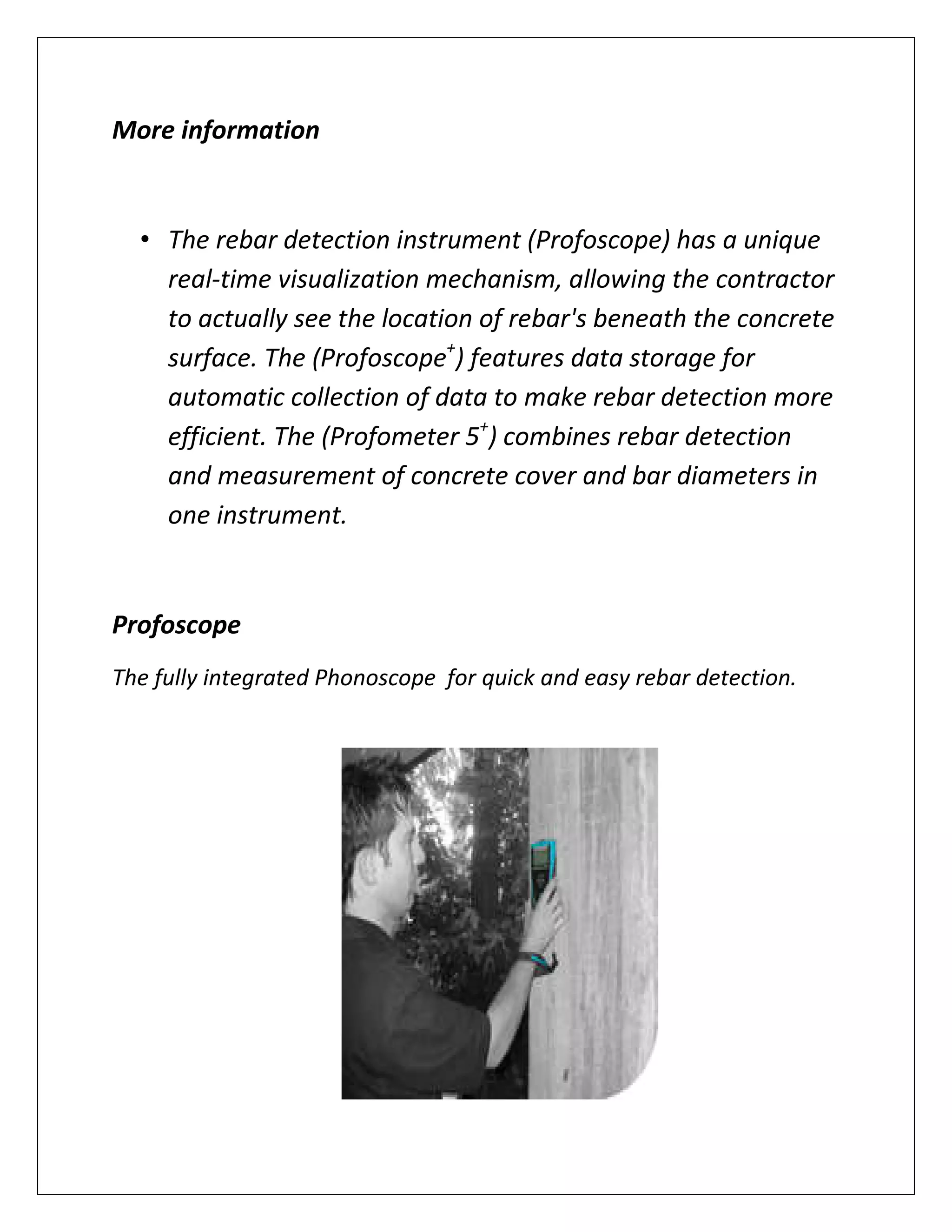 Rebar detector test | PDF