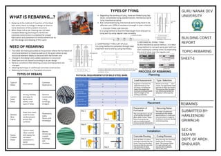 REBARRING REPRORT A1 SIZE (BUILDING CONSTRUCTION) | PPT