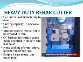 Rebar processing equipment | PPT