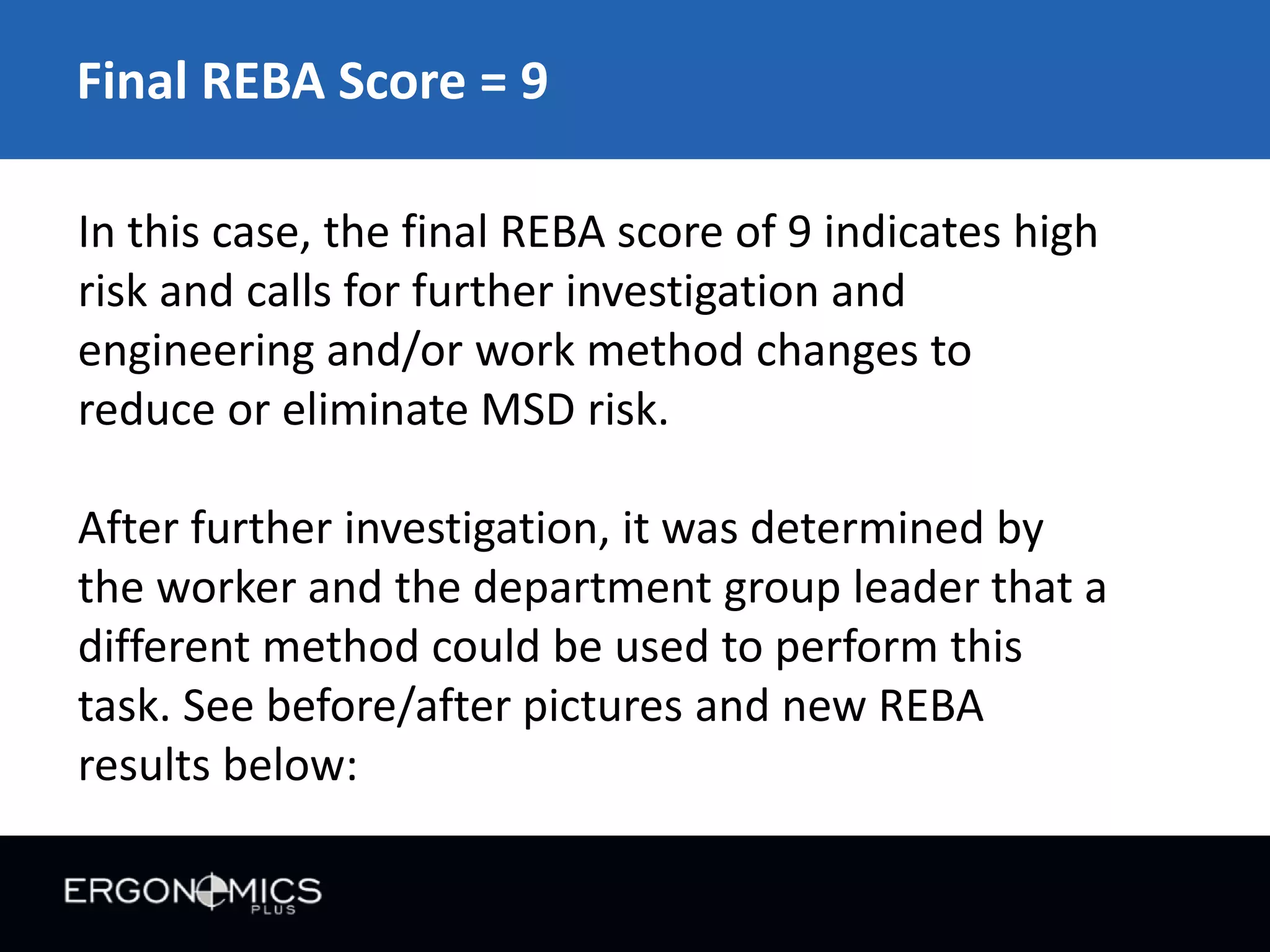 REBA - Rapid Entire Body Assessment | PDF