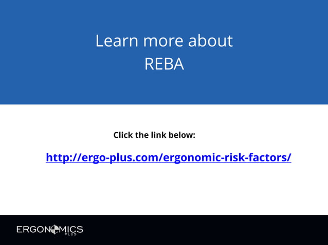 REBA - Rapid Entire Body Assessment | PDF