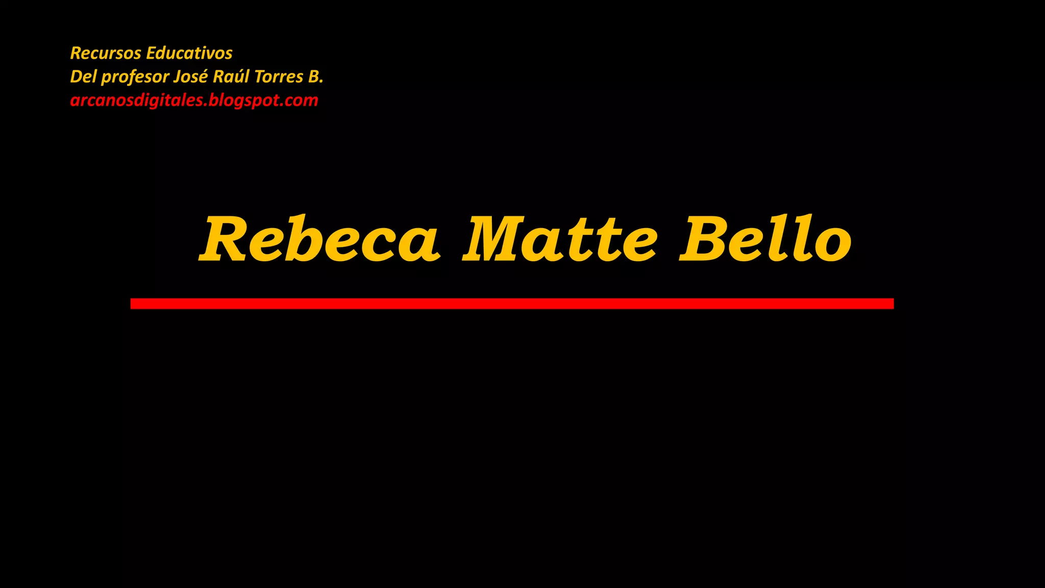 Rebeca Matte Bello escultora chilena | PPTX