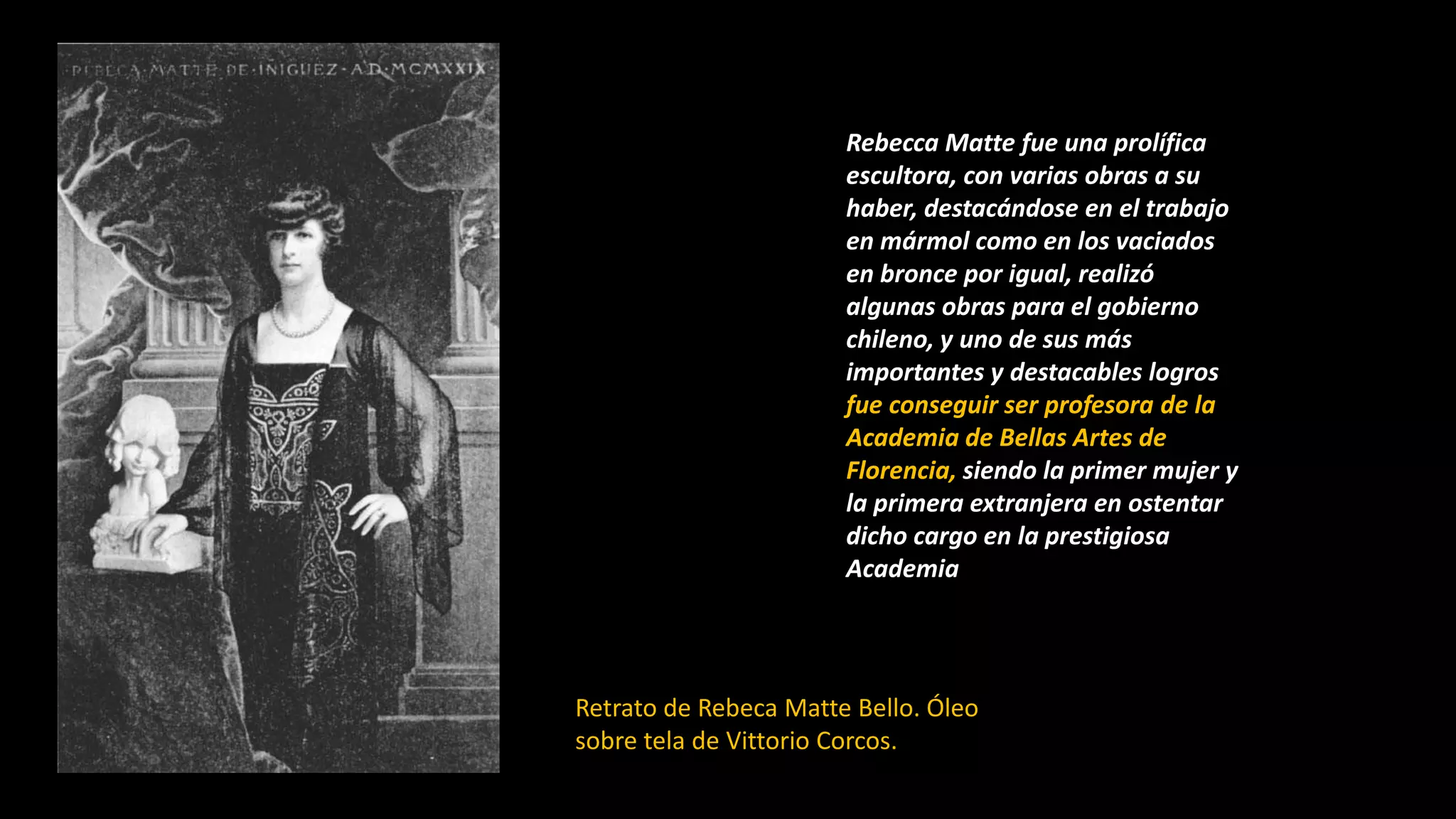 Rebeca Matte Bello escultora chilena | PPTX