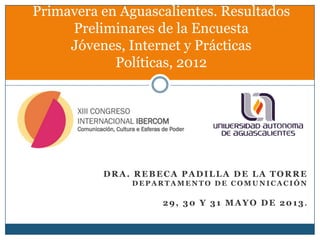 Rebeca padilla presentación 14 sem uaa | PPT