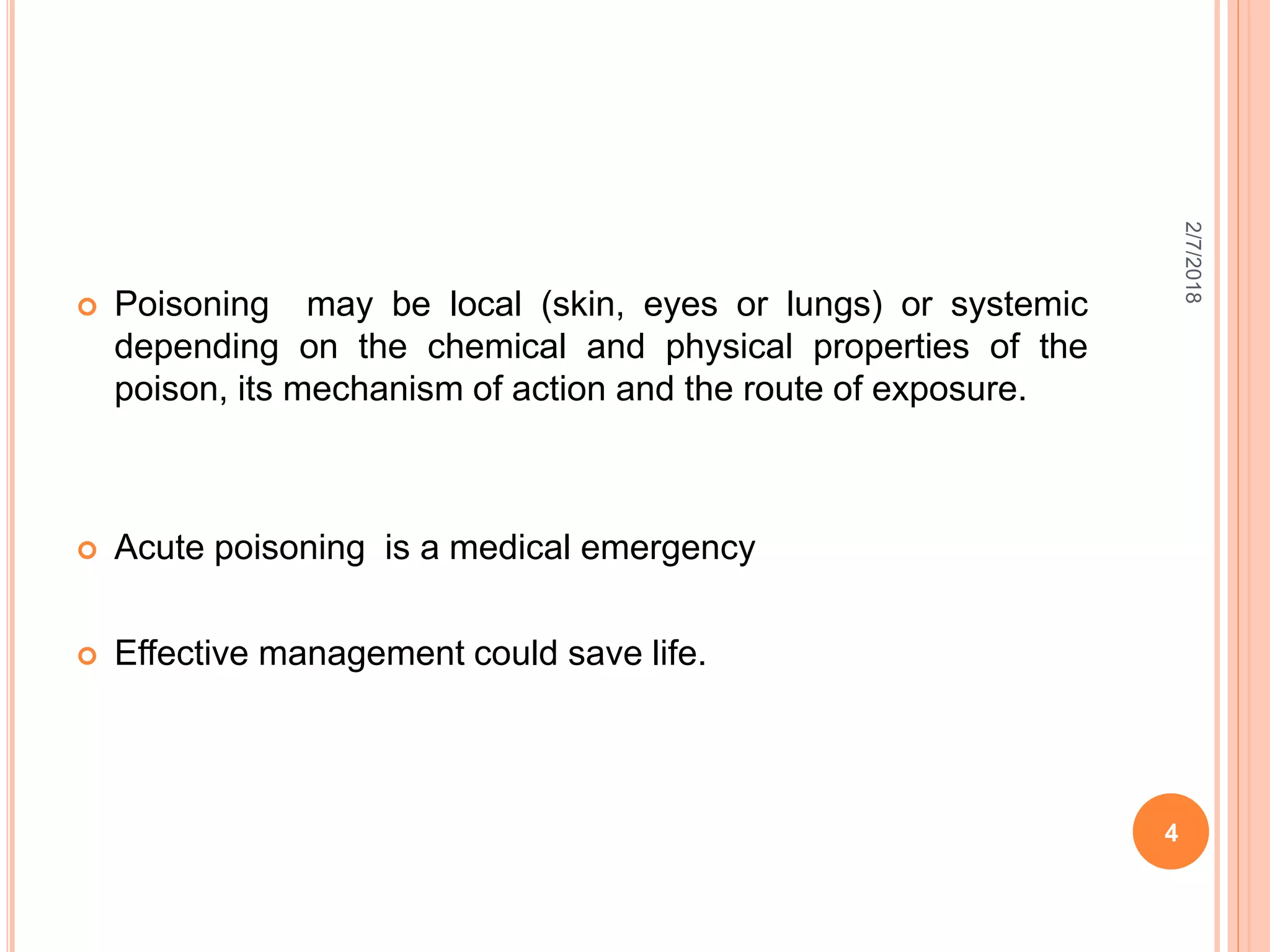 acute poisoning and management | PPTX