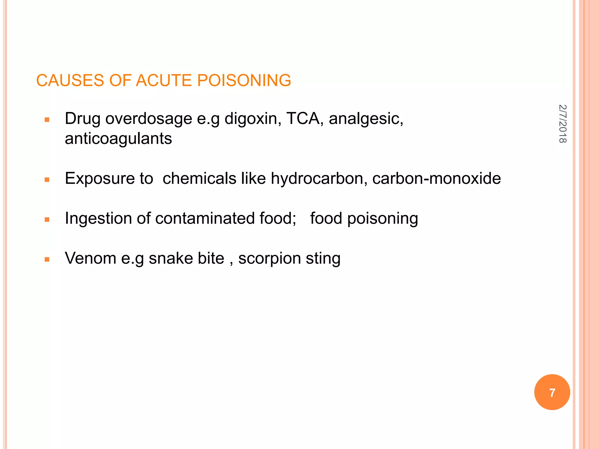 acute poisoning and management | PPTX