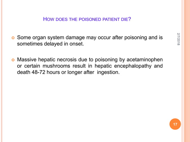 acute poisoning and management | PPTX | Heart and Cardiovascular ...