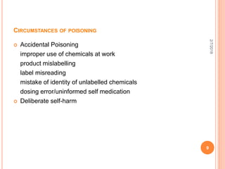 acute poisoning and management | PPTX