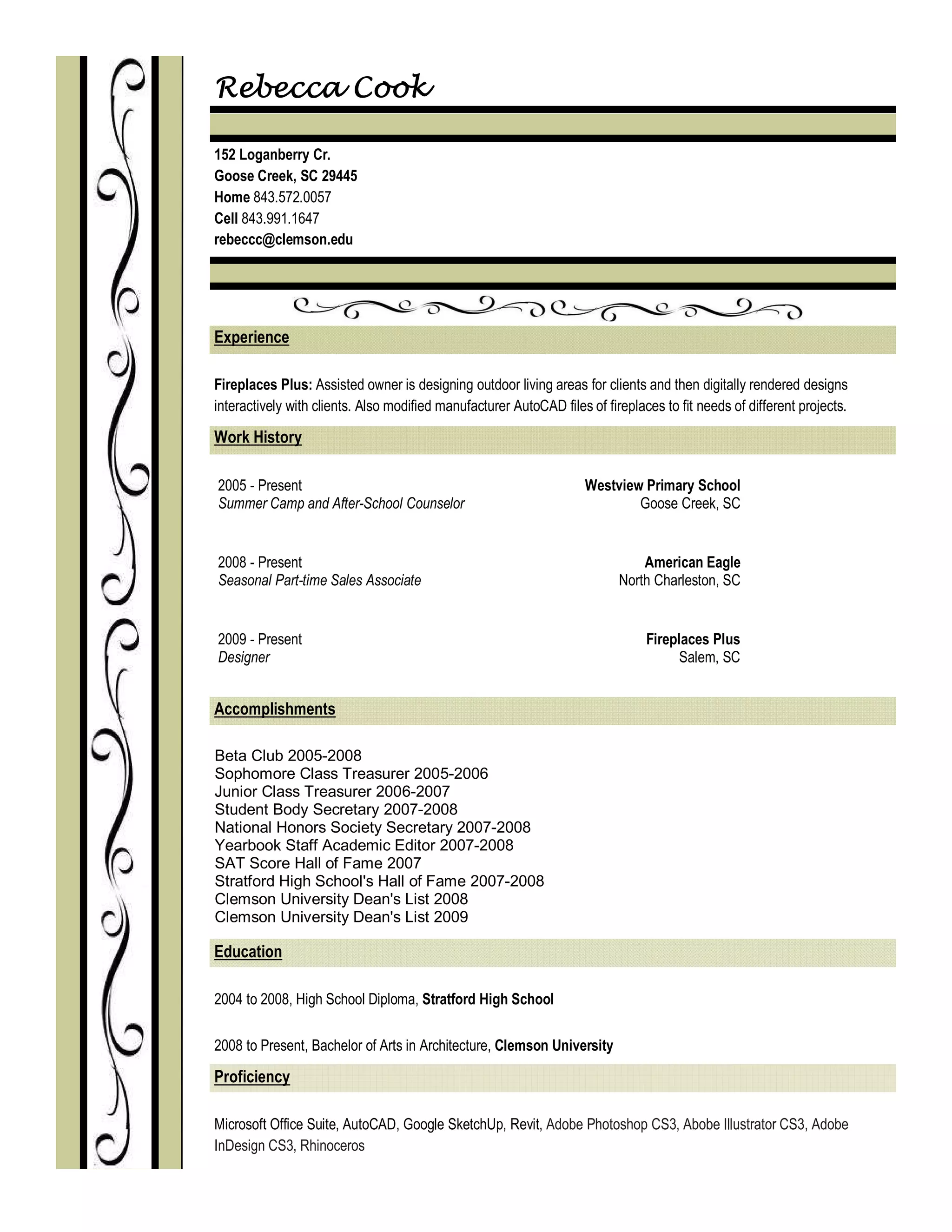 Resume - Rebecca Cook | PDF