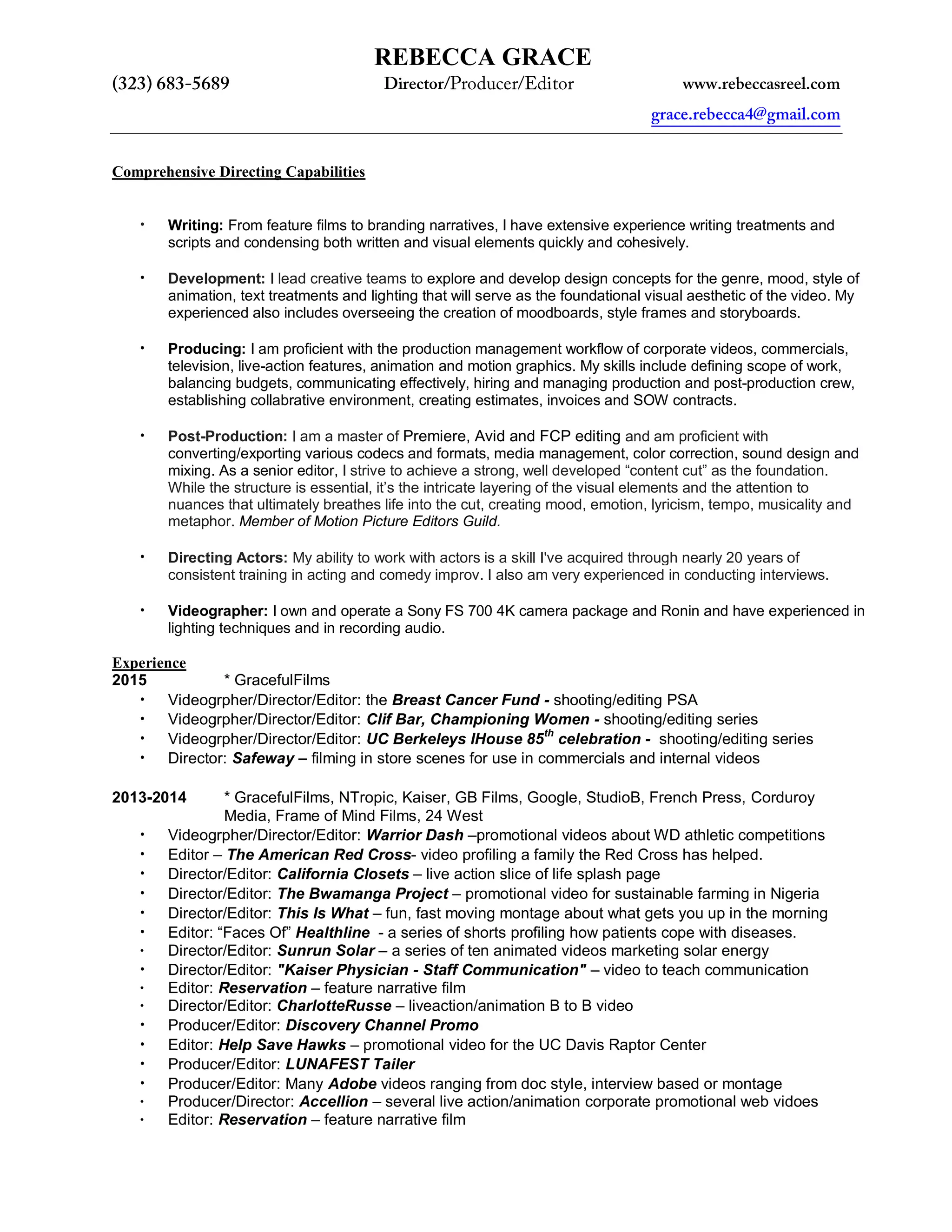Rebecca resume 09_21_15 | PDF