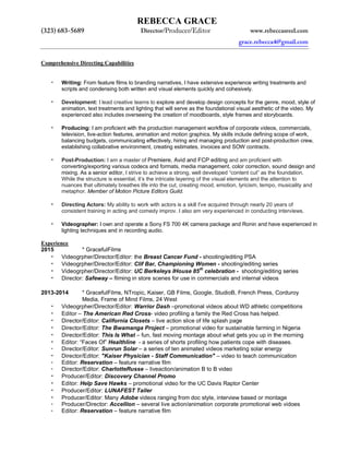 Rebecca resume 09_21_15 | PDF