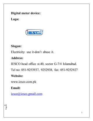 Digital meter device | DOCX | Gas and Electric | Home Utilities