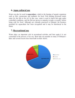 The different uses of water | DOCX