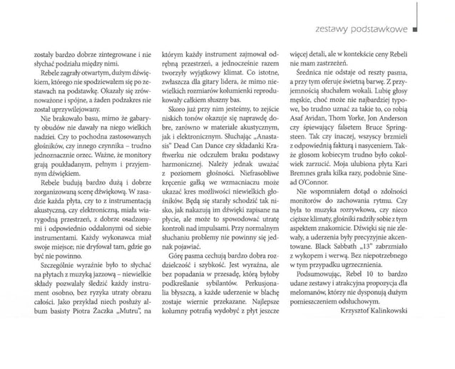 Głośniki Rebel recenzja | PDF