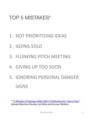 Rebels At Work: Overcoming Top Five Mistakes | PDF