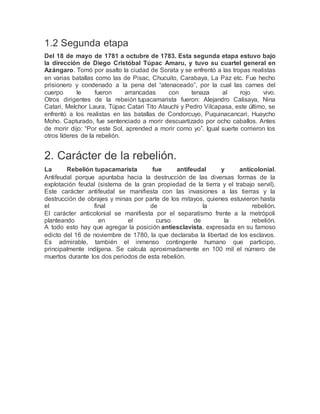 Rebelión de Tupac Amaru II | DOCX