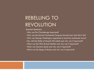 Rebelling To Revolution | PPT