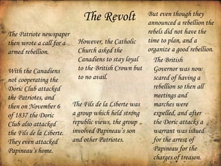 Rebellions of 1837 1838 power point | PPT