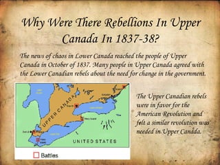 Rebellions of 1837 1838 power point | PPT