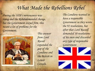 Rebellions of 1837 1838 power point | PPT
