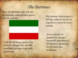 Rebellions of 1837 1838 power point | PPT