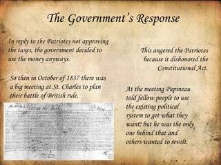 Rebellions of 1837 1838 power point | PPT