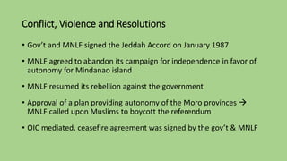 Moro National Liberation Front & Moro Islamic Liberation Front | PPTX