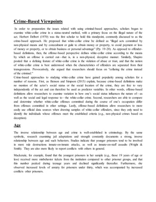 Proposal Report of white-collar crime | DOCX