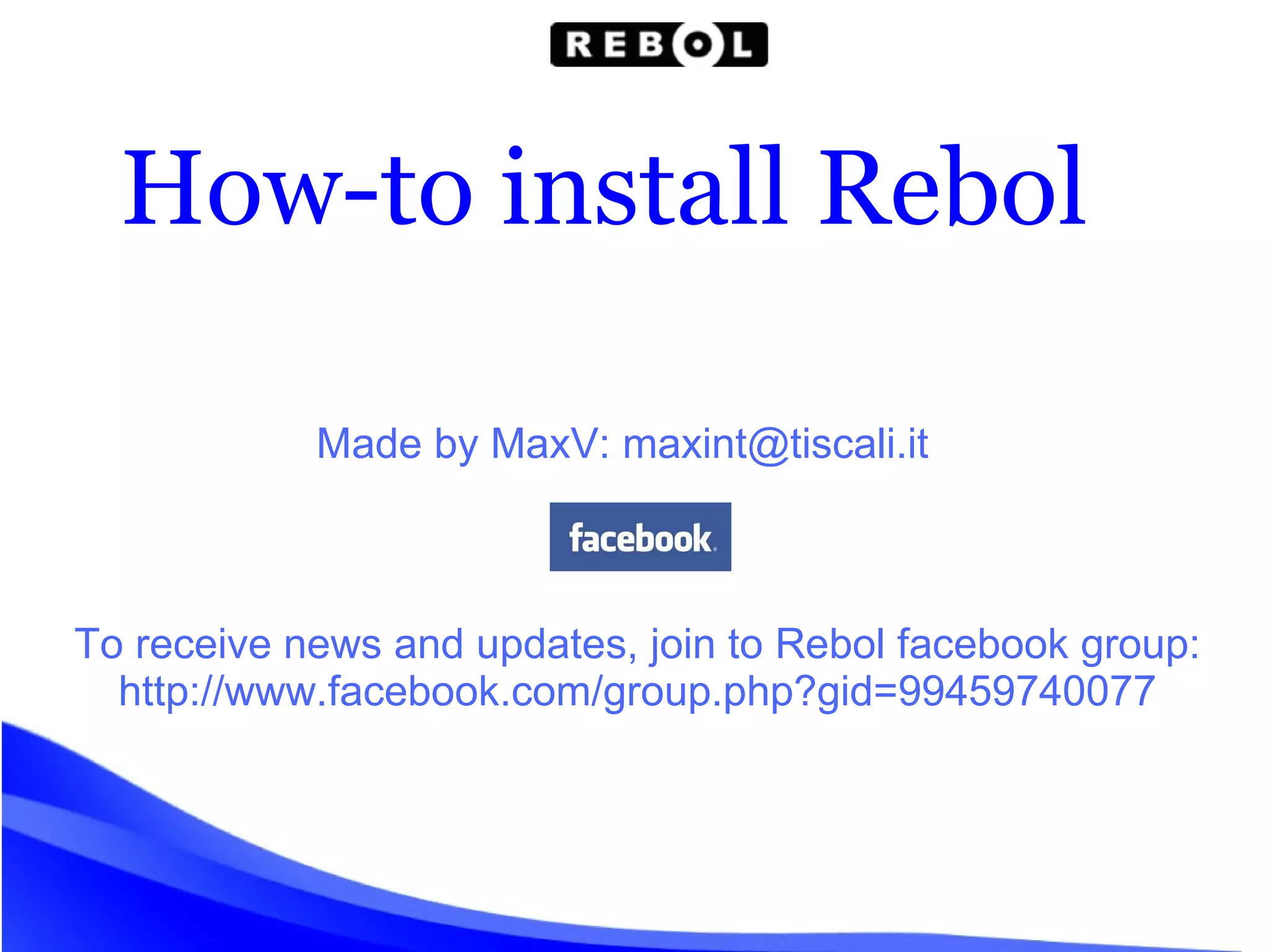 Rebol installation | ODP