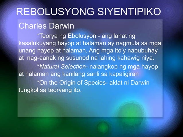 Rebolusyong siyentipiko | PPT