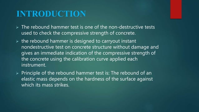 Rebound hammer test | PPTX | Physics | Science
