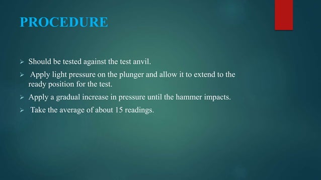 Rebound hammer test | PPTX | Physics | Science