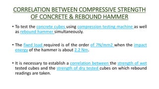 Rebound hammer test | PPTX
