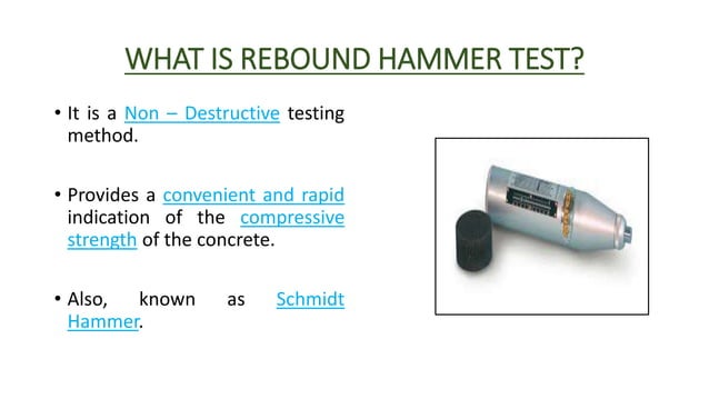 Rebound hammer test | PPTX | Geology | Science