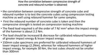 Rebound hammer test (non destructive test | PPTX