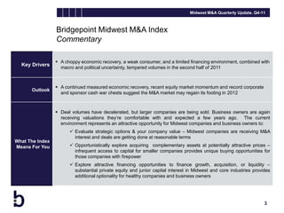 Bridgepoint Midwest M&A Quarterly Update Q4-11 | PPTX | Mergers and ...