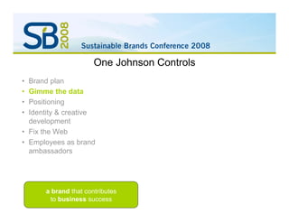 Rebranding for Sustainablility - Johnson Controls | PDF